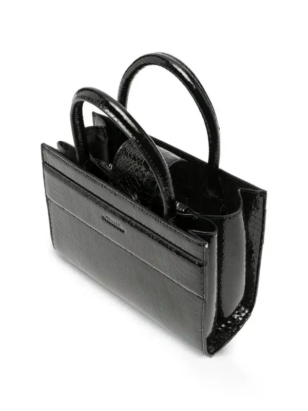 TWENTY FOURHAITCH Patent Python-effect Tote Bag