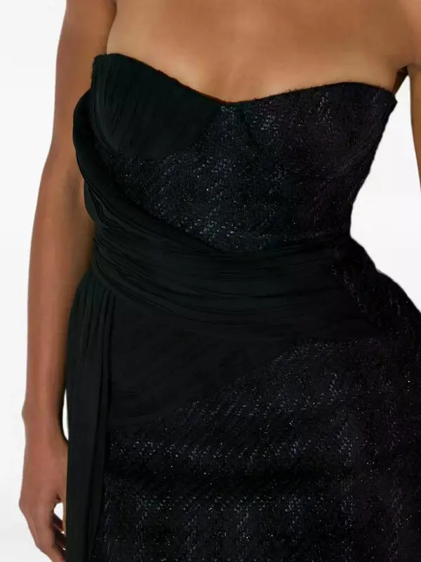 Elisabetta Franchi Tweed Mini Dress With Sash