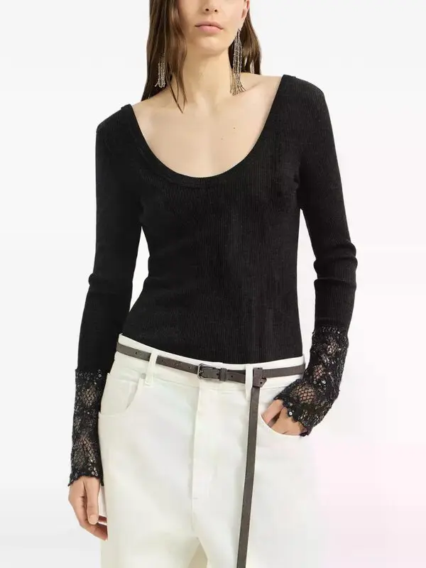 Brunello Cucinelli Ribbed Wool Jersey Sweater