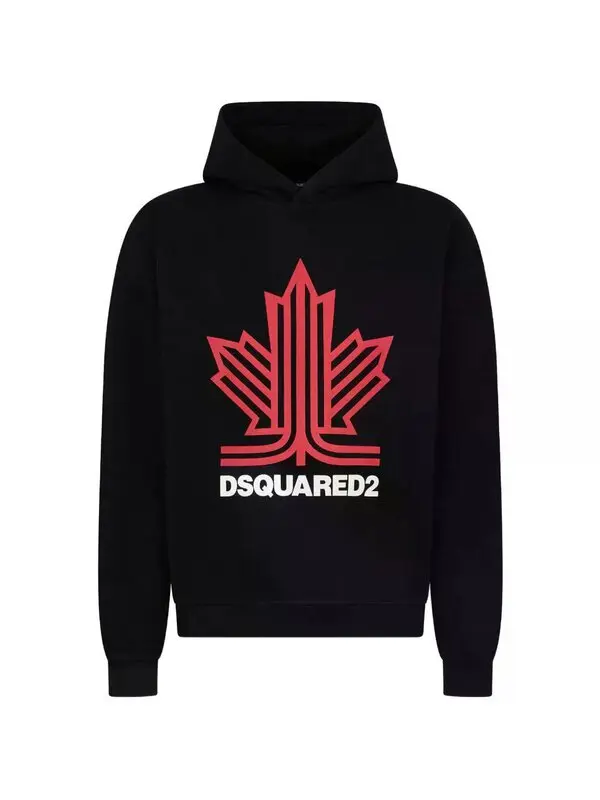 Dsquared2 Ski Leaf Relaxed Hoodie - Black