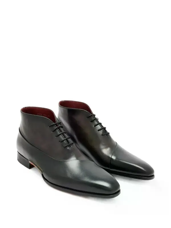 Magnanni Artesano Leather Desert Boots - Black