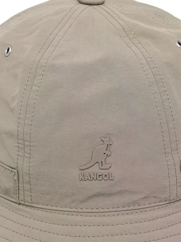 KANGOL Logo Patch Drawstring Bucket Hat