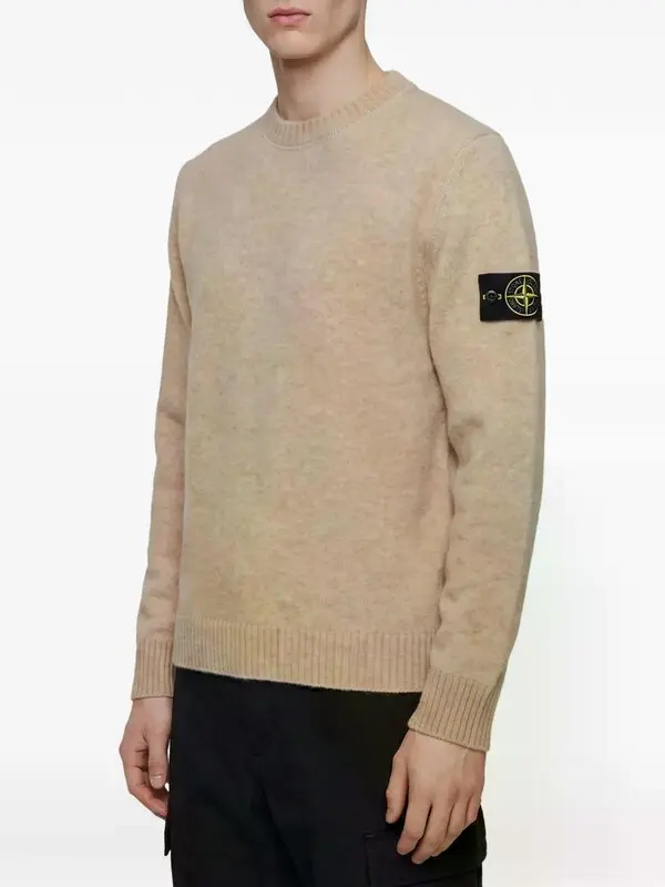 Stone Island Logo-patch Crew-neck Sweater