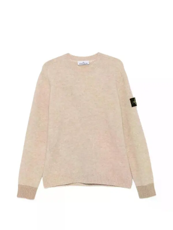 Stone Island Logo Patch Sweater - Neutrals
