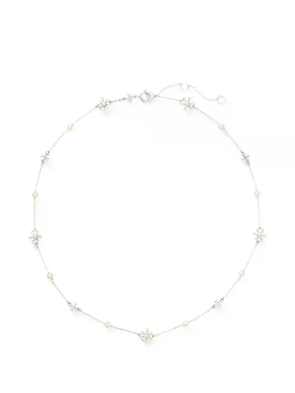 Tory Burch Flower-pendant Necklace - Silver