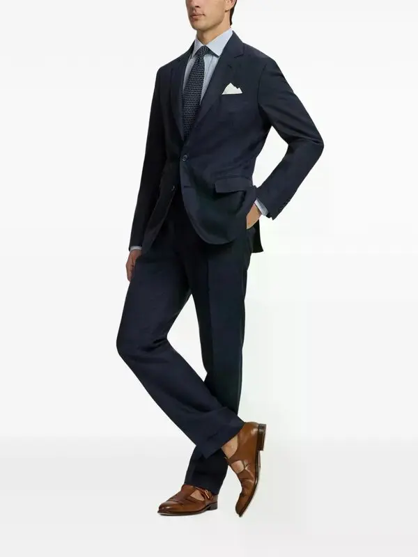 Ralph Lauren Purple Label Pleated Check Trousers