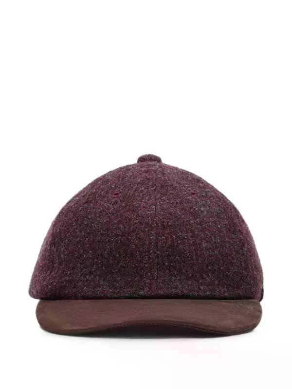 Comme Des Garçons Wool Herringbone Baseball Cap - Red