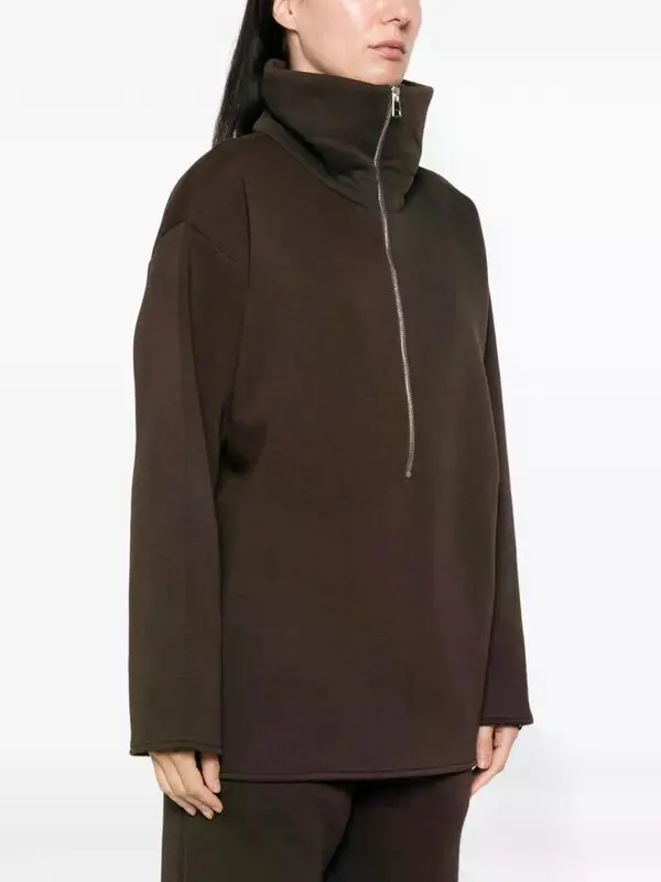 THE M.. Hofu Half-zip Sweatshirt - Brown