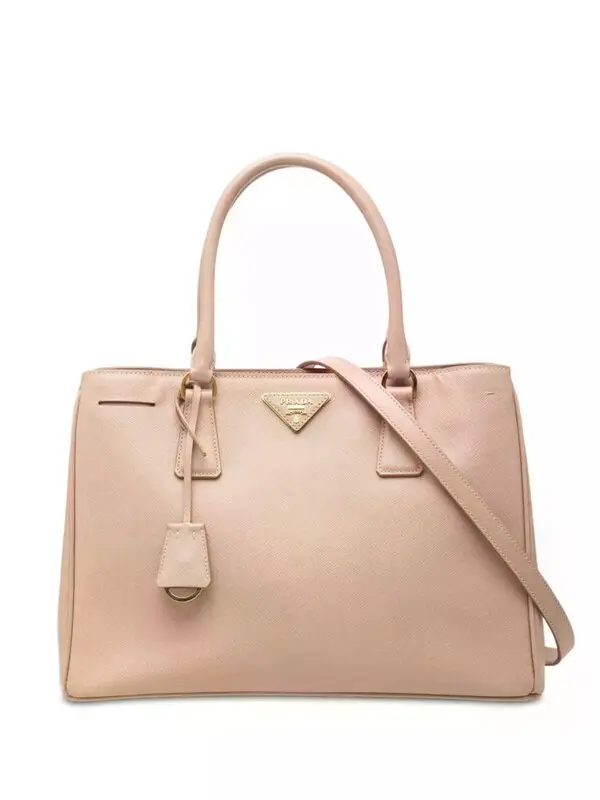 Prada 2010-2026 Medium Saffiano Lux Galleria Satchel - Neutrals