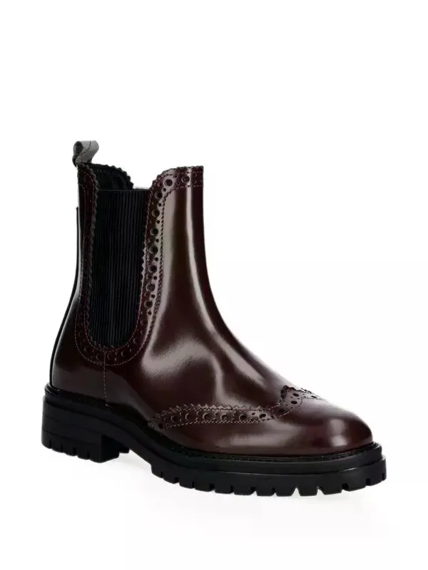 Barbour Brogue-detail Chelsea Boots - Red