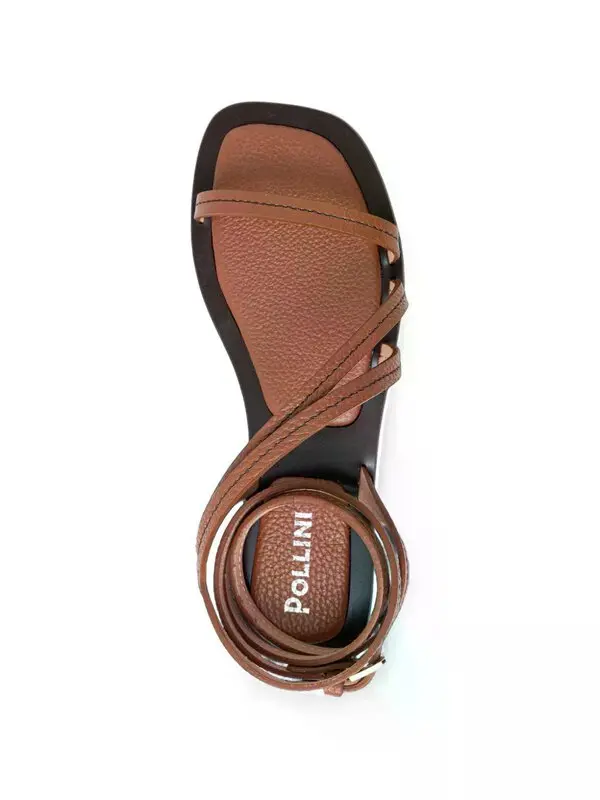 POLLINI Wrap-around Leather Sandals