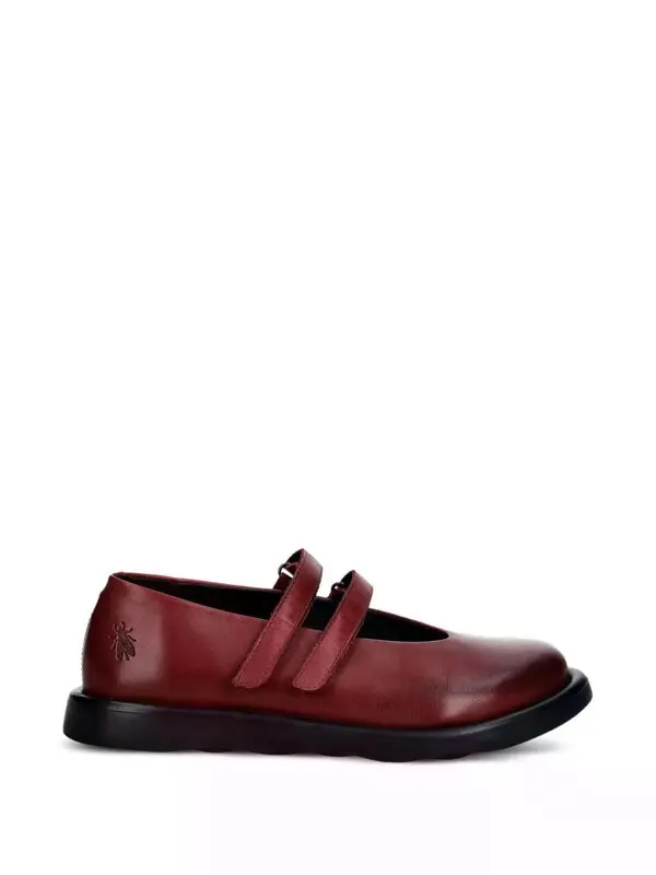 Fly London Leather Ballet Flats - Red
