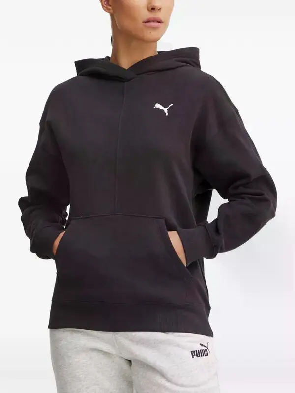 PUMA Logo-embroidered Hoodie - Black