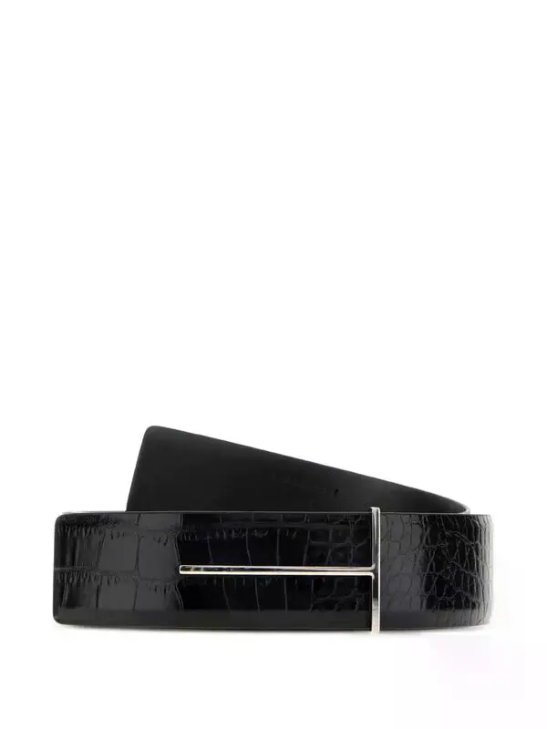 TOM FORD Reversible T Buckle Belt - Black