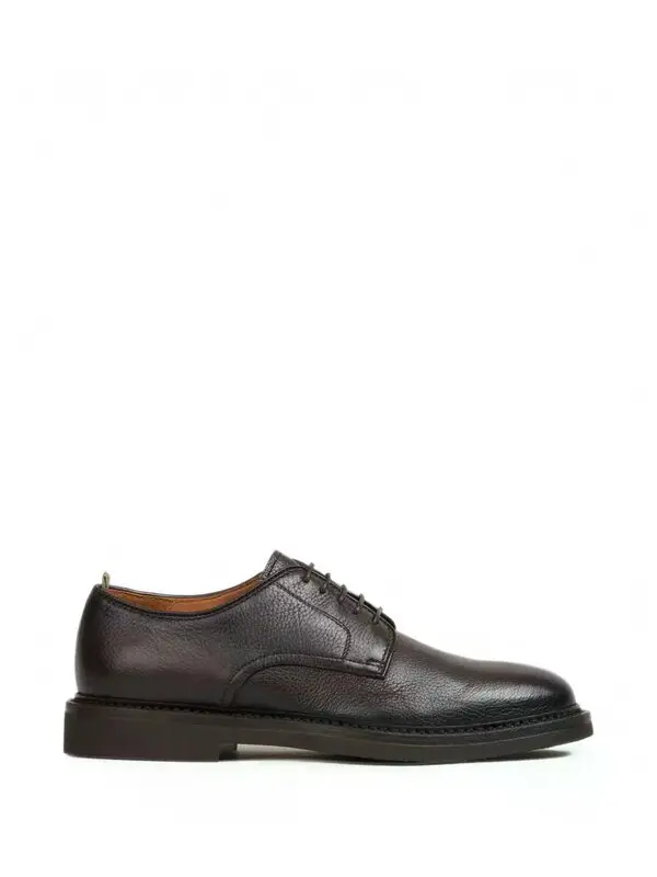 Officine Creative Hopkins Flexi 208 Grainy-leather Derby Shoes - Brown
