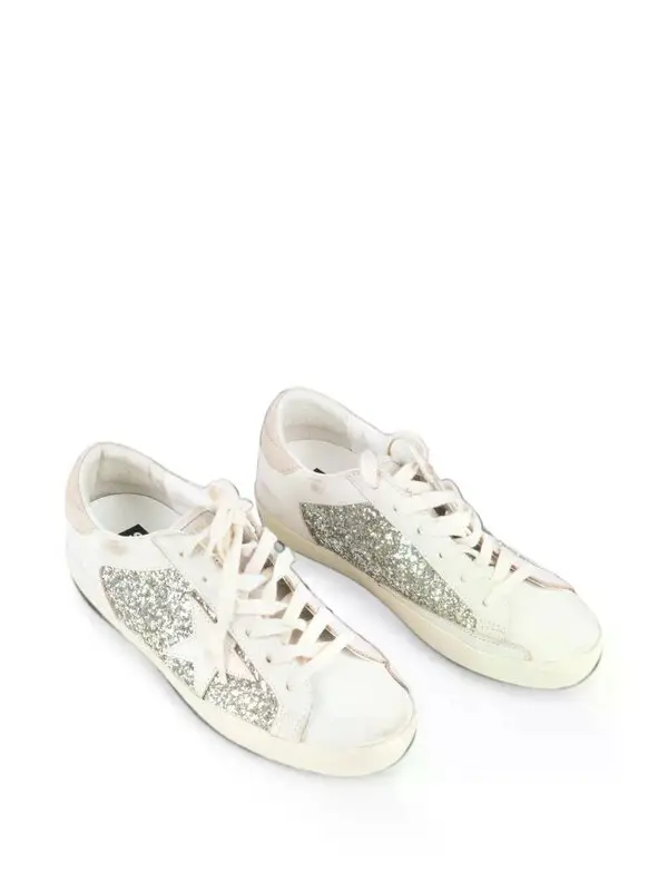GOLDEN GOOSE Super Star Glitter-embellished Sneakers