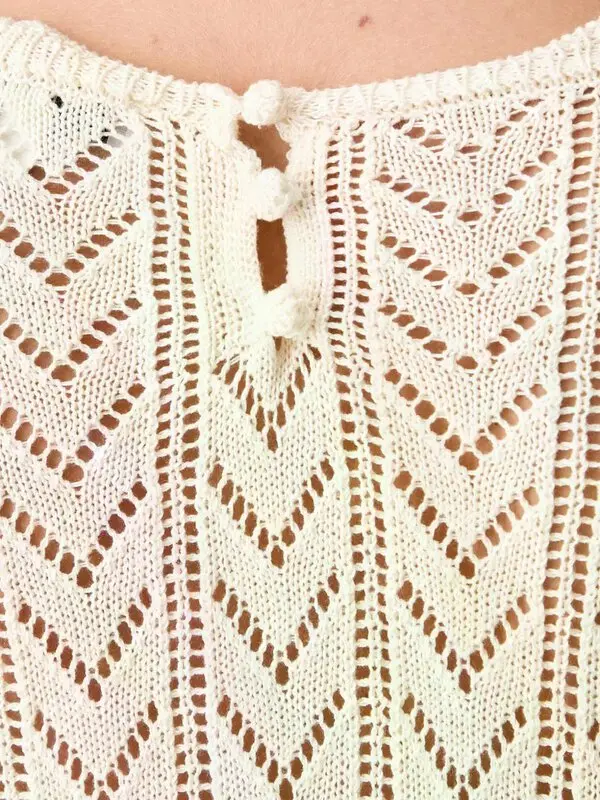 HOSS INTROPIA Ivy Pointelle-knit Scalloped-hem Top