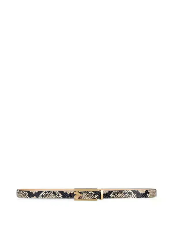 Victoria Beckham Dorian Snake-print Leather Belt