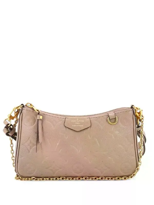LOUIS VUITTON Easy Pouch On Strap Monogram Empreinte Leather Shoulder Bag - Neutrals