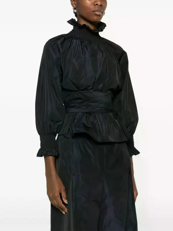 CO.GO Ruffled High-neck Top