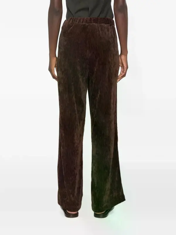 VIRGINIA BIZZI Corduroy-effect Wide-leg Trousers