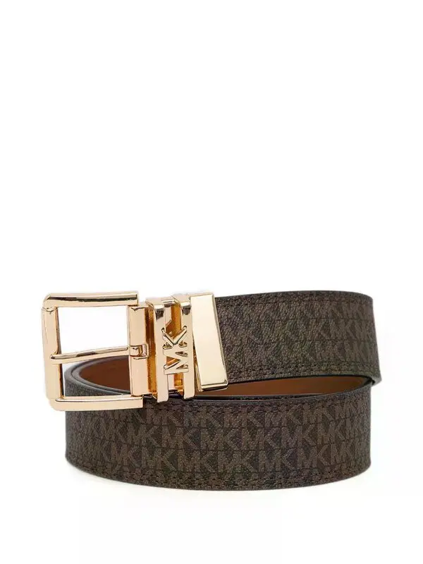 Michael Kors Monogram-print Reversible Belt - Brown