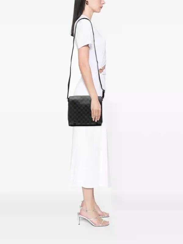 LOUIS VUITTON 2017 Damier Graphite District Pm Crossbody Bag