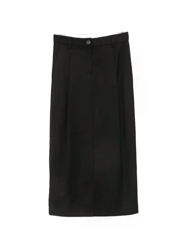 Alpha Studio Pleated-detail Midi Skirt