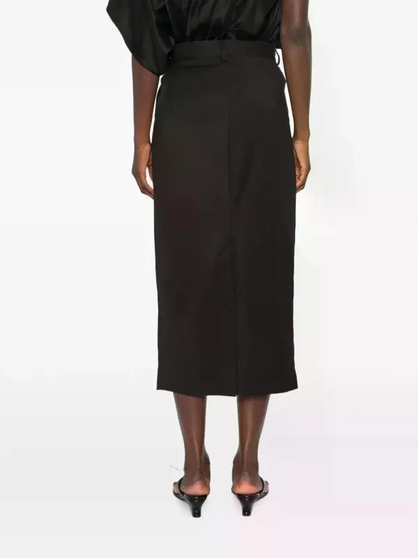 Alpha Studio Pleated-detail Midi Skirt