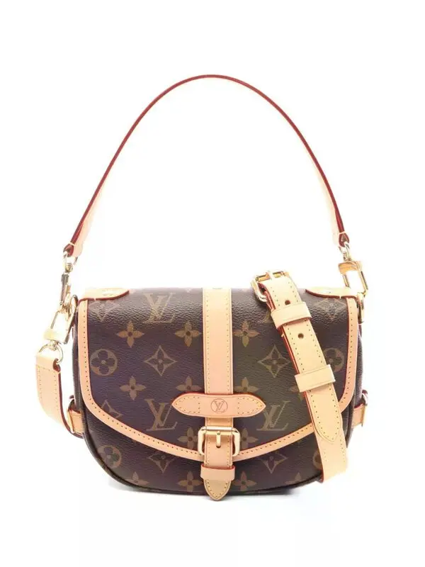 LOUIS VUITTON Saumur Bb Monogram Canvas Tote Bag - Brown