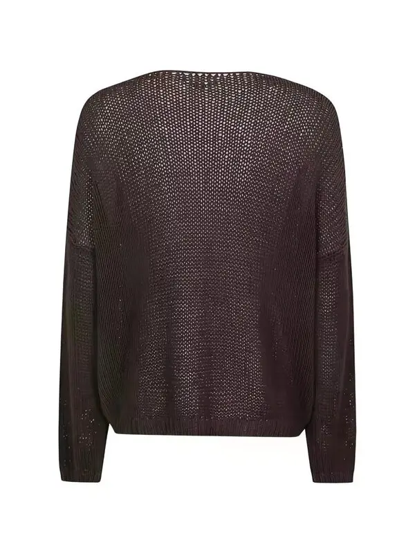 ROBERTO COLLINA Open-knit Boat-neck Sweater