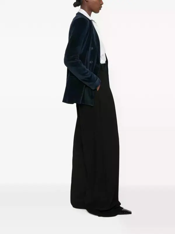 OTTOD'AME Velvet Double-breasted Blazer