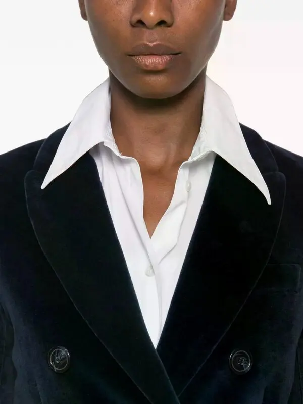 OTTOD'AME Velvet Double-breasted Blazer