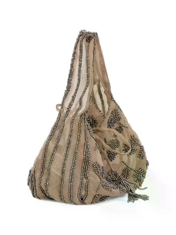 HOSS INTROPIA Nayara Bead-embroidered Mini Bag - Neutrals