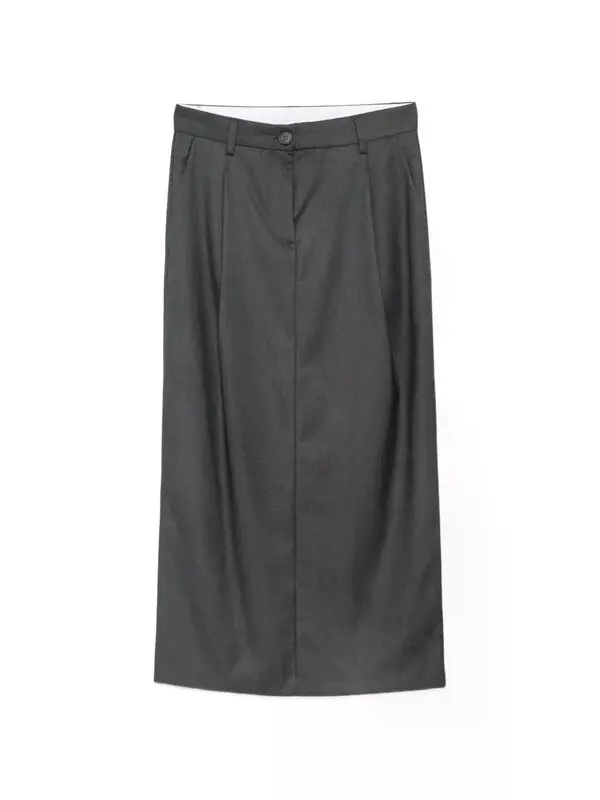 Alpha Studio Pleated-details Midi Skirt
