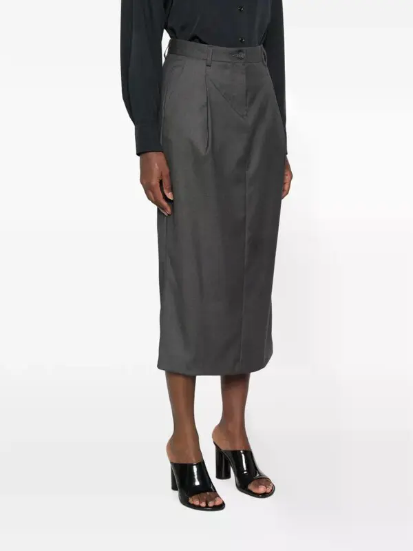 Alpha Studio Pleated-details Midi Skirt