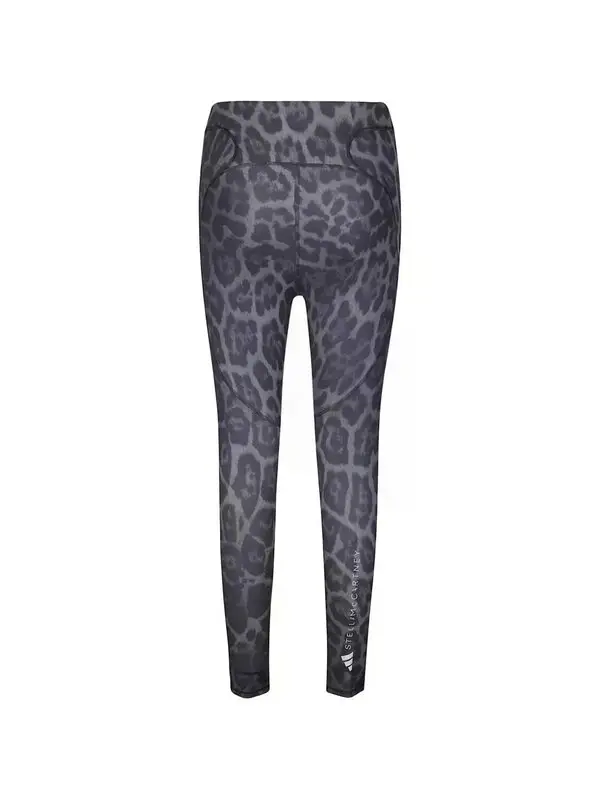 Adidas By Stella McCartney Leopard-print Logo-print Leggings
