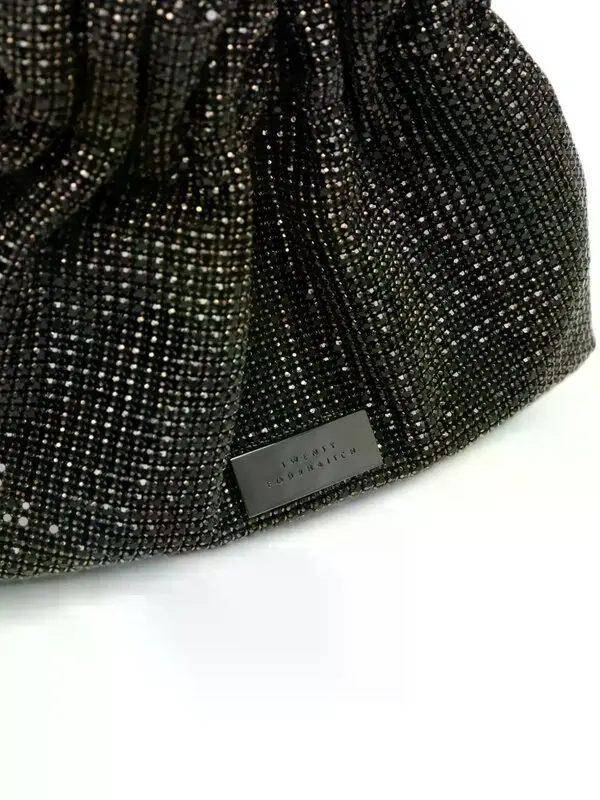 TWENTY FOURHAITCH Angel Aura Crystal-embellished Ruched Tote Bag