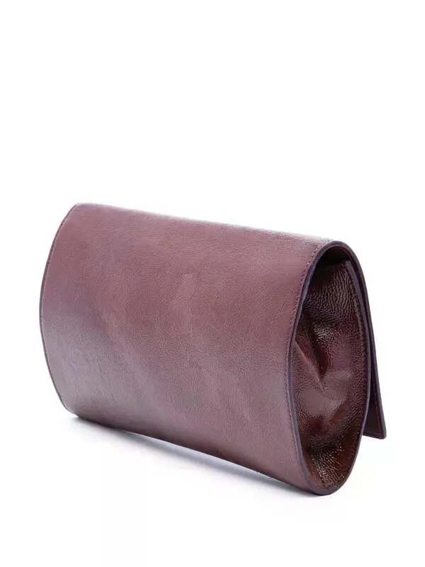 Saint Laurent Patent Monogram Clutch Bag - Red