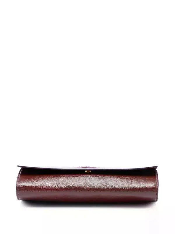 Saint Laurent Patent Monogram Clutch Bag - Red