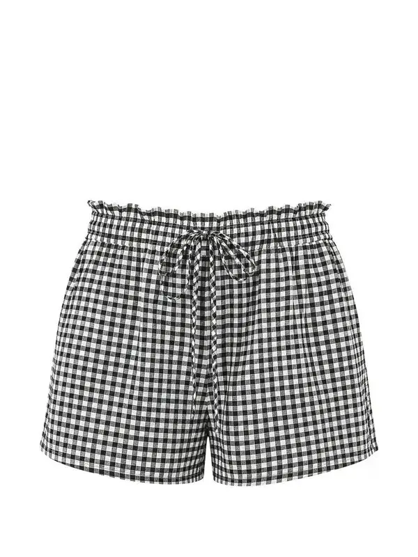 Xirena Gingham-print Ruffled Shorts