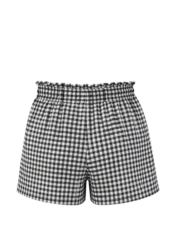 Xirena Gingham-print Ruffled Shorts