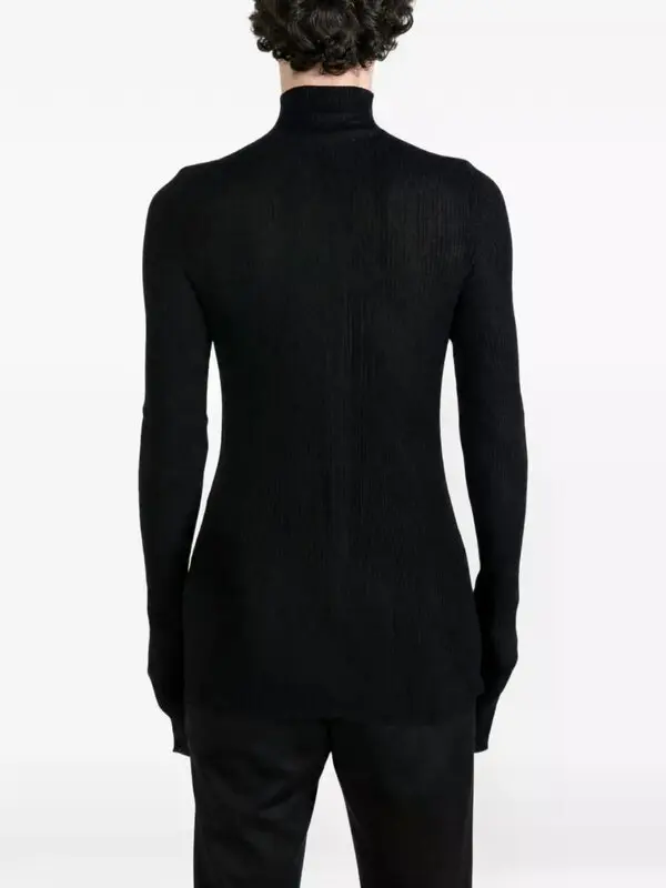 Matieres Fecales Ribbed-knit Roll-neck Sweater