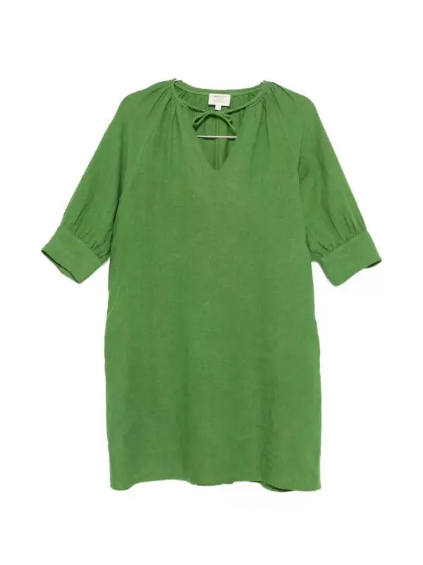 MAISON123 Blinny Tie-neck Mini Dress - Green