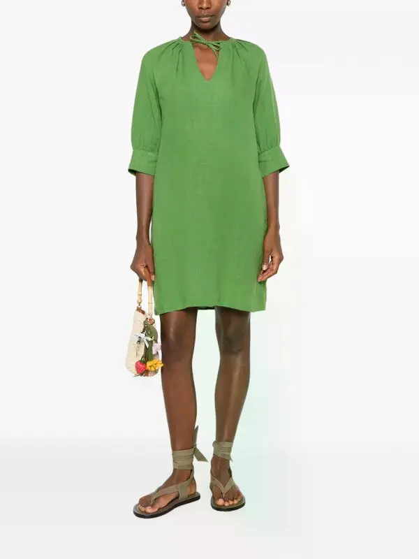 MAISON123 Blinny Tie-neck Mini Dress