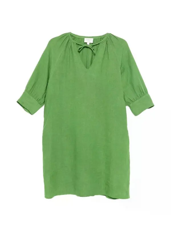 Maison123 Blinny Tie-neck Mini Dress - Green