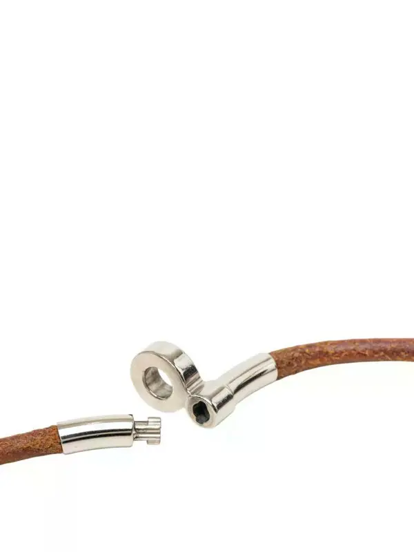 Hermès 1990-2000 Leather Kite Choker Necklace Costume Necklace