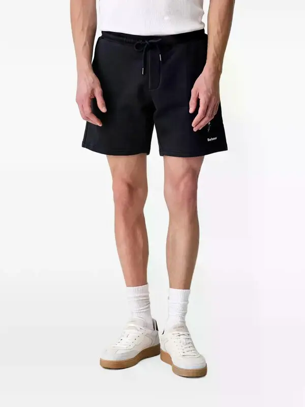 Barbour Logo-print Drawstring Shorts - Black