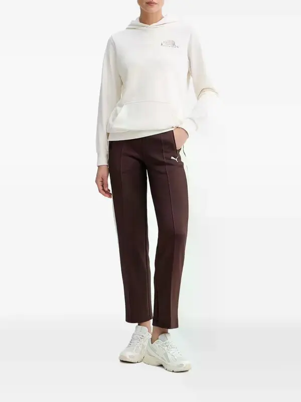 PUMA T7 Logo Embroidered Track Pants - Brown