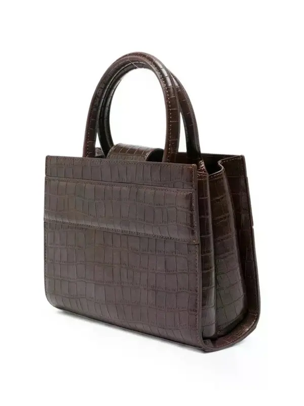 TWENTY FOURHAITCH Serane Crocodile-effect Shoulder Bag - Brown
